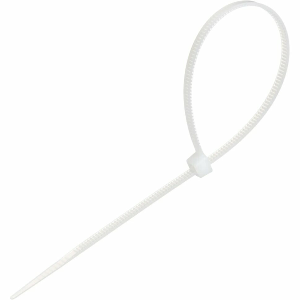 Стяжка (хомут) 200 мм x 3,6 мм, Bigtech BT-CT-200-36-W, нейлон, бел,100 шт/уп, 2157524