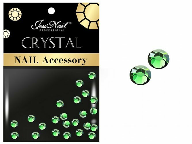 JessNail Стразы стекло ss6 голография салатовые, 30 шт. (82597)