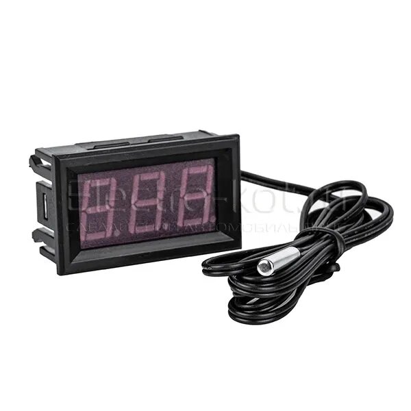 Цифровой термометр датчик выносной с красной подсветкой 12V универсальный
