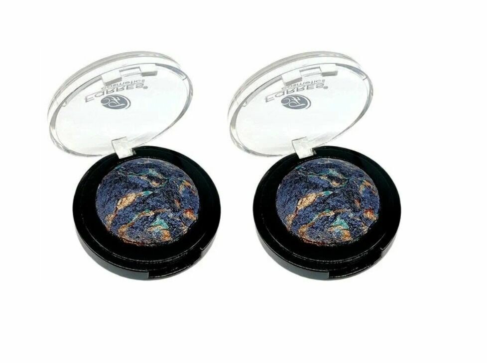 Farres cosmetics Тени для век тон 1107-07, запеченые, насыщенный синий, 2 шт