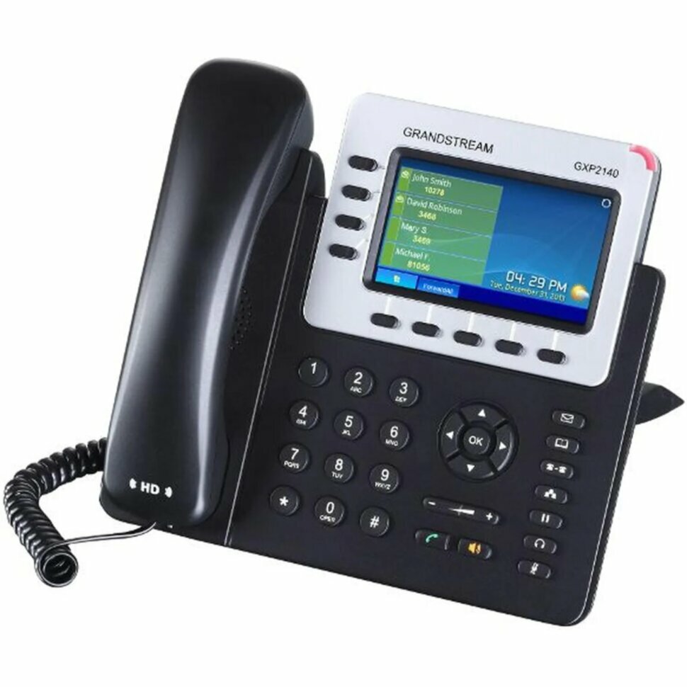 IP-телефон Grandstream GXP2140,4 SIP аккаунта, 4 линии, цветной LCD, 2370214