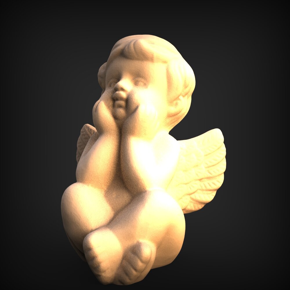 STL модель 3D для ЧПУ – статуэтка, ангелочек-херувим AN-080.