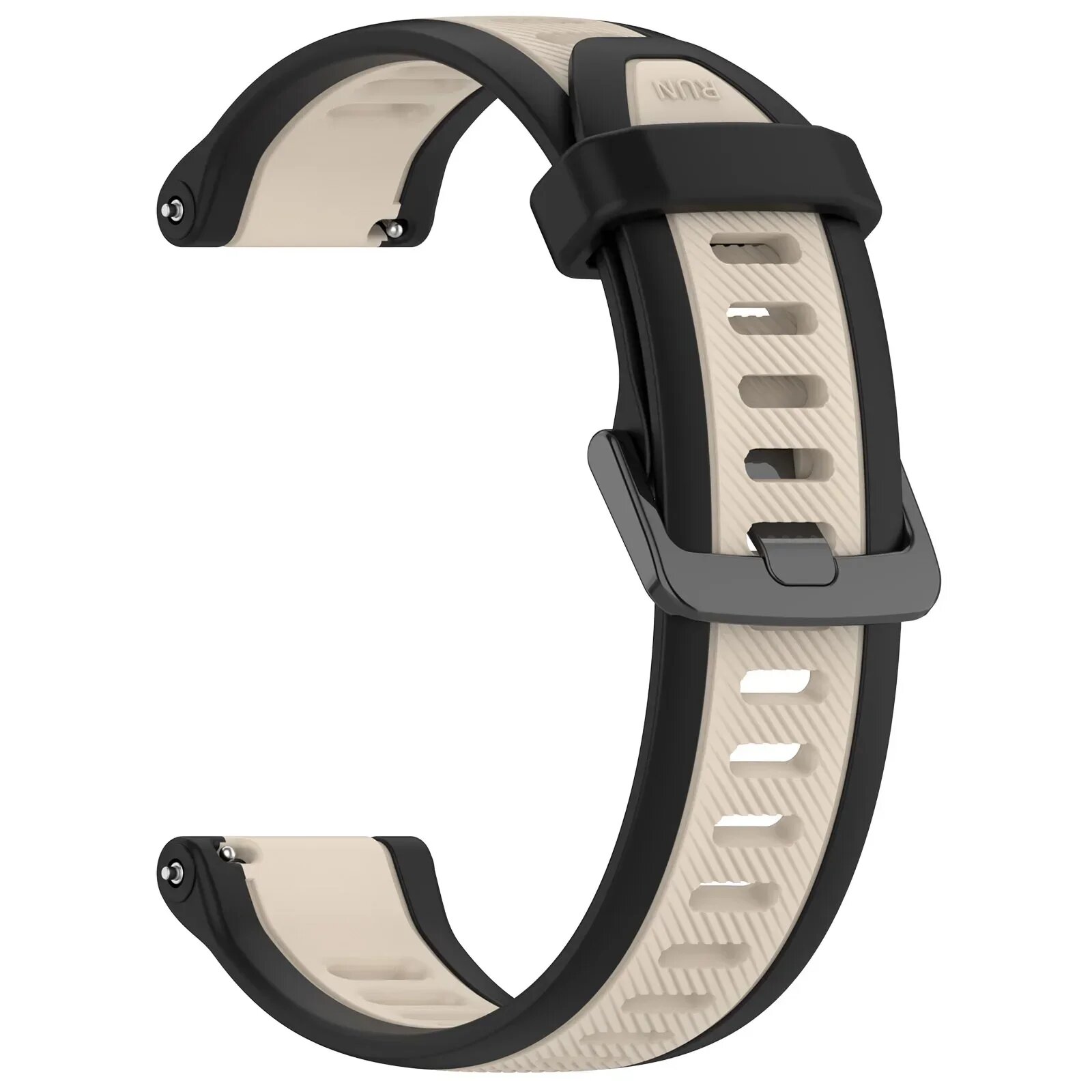 Силиконовый ремешок Garmin Forerunner 165/165 Music, черный/off-white