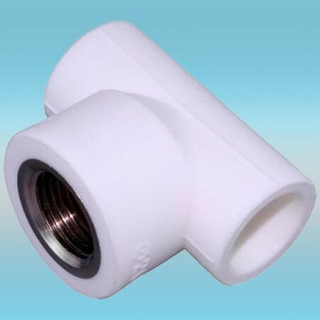 Тройник PP-R комбинированный ВР 20*3/4" белый 5шт