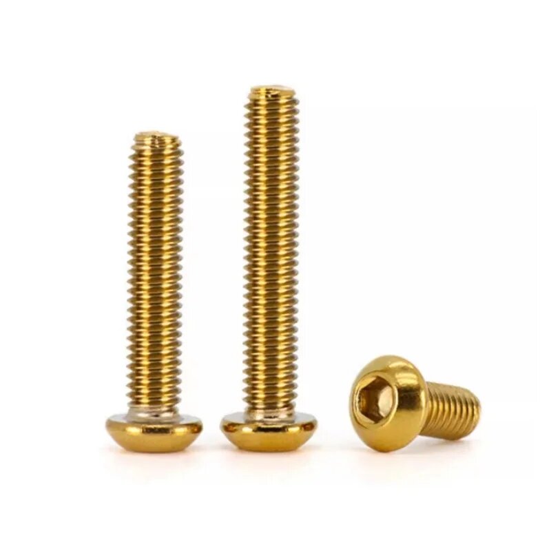 Болты с шестигранной головкой из нержавеющей стали M4 M5 M6 M8 Titanium Gold, M8x40mm-4pcs