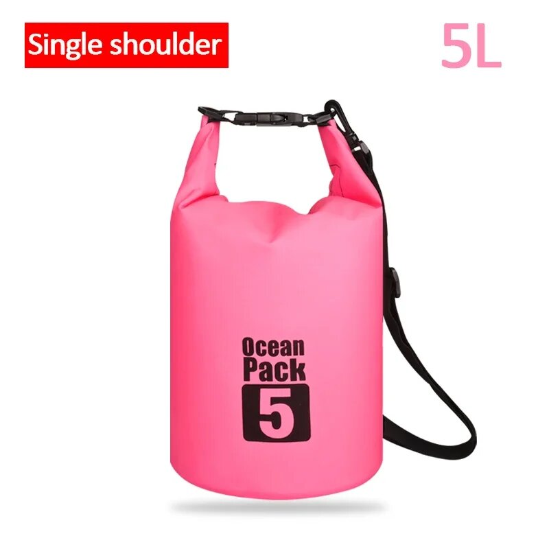 Водонепроницаемая сумка-гермомешок из ПВХ 2-30л Розовый, C2 Single shoulder