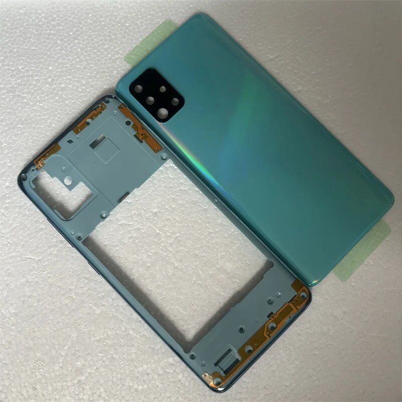 Для Samsung Galaxy A51 4G A515 полный корпус средняя рамка крышка + задняя крышка Розовый, Pink