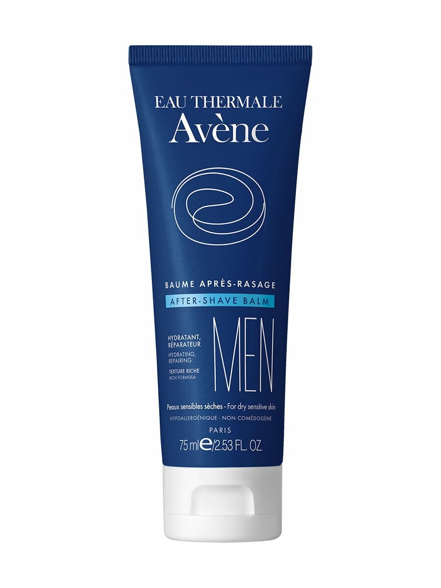 Бальзам после бритья Avene "For Men", 75мл, антибактериальный, увлажняющий