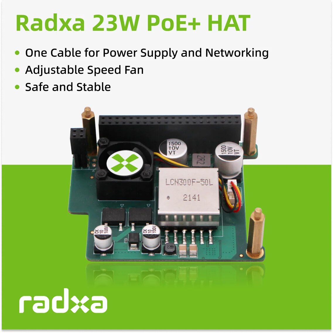 Radxa 23W PoE HAT для ROCK 4B/4B+/4SE