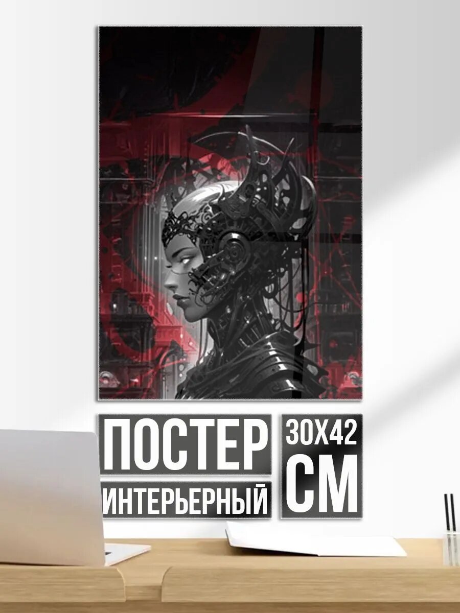 Постер на стену Футуристичная кибернетическая жница