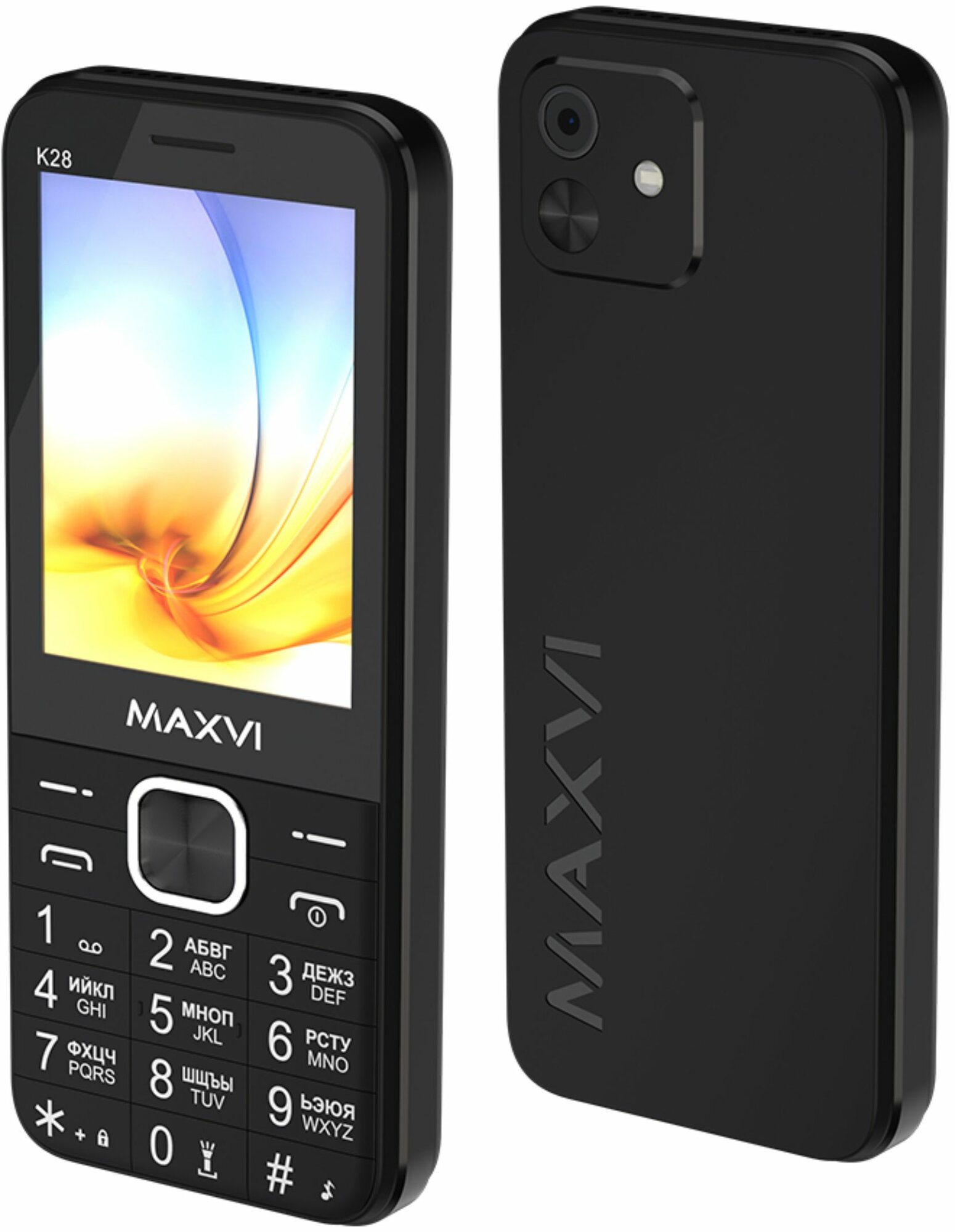 Мобильный телефон Maxvi K28 Черный 2 sim 2.8 QVGA 2G (RU)