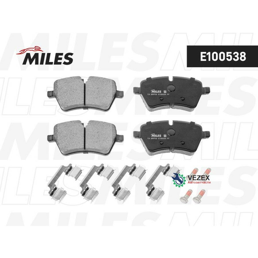 MILES E100538 Колодки тормозные передние (Смесь Semi-Metallic) MINI CLUBMAN/COUNTRYMAN/PACEMAN/ROADSTER (TRW GDB1712) E100538