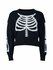 Свитер Skeleton-motif ribbed-knit sweater