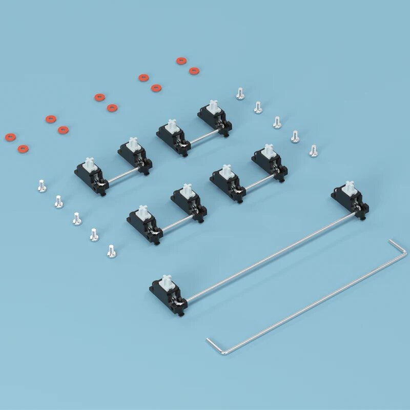 Gateron Screw-in Stabilizer V2 для клавиатуры black yellow60 87set