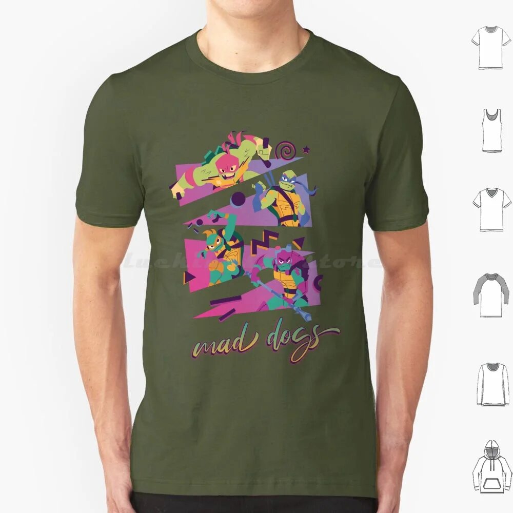 Футболка Mad Dogs 6XL хлопок Rottmnt Turtle XXL, Зеленый, M-Tee-Moss Green