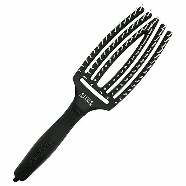 OLIVIA GARDEN Щетка для волос Fingerbrush Care Iconic Nylon Bristles Black M ID1393/BR-FB1PC-M0000
