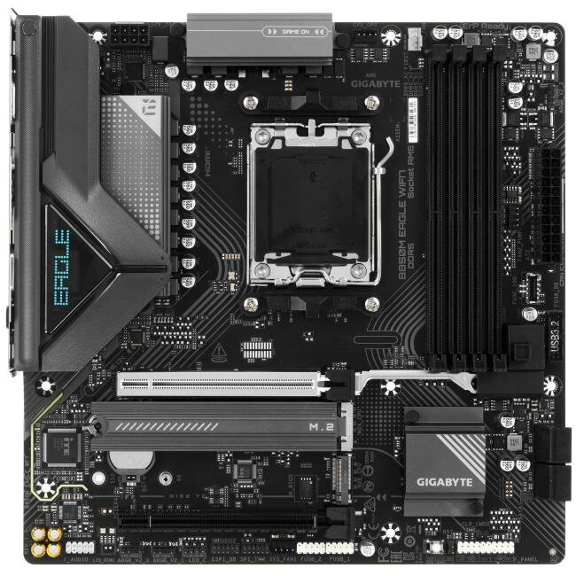 B850M EAGLE WIFI7 Gigabyte B850M EAGLE WF7 Socket AM5 AMD B850 4xDDR5 mATX AC`97 8ch(7.1) 2.5Gg RAID+HDMI+DP