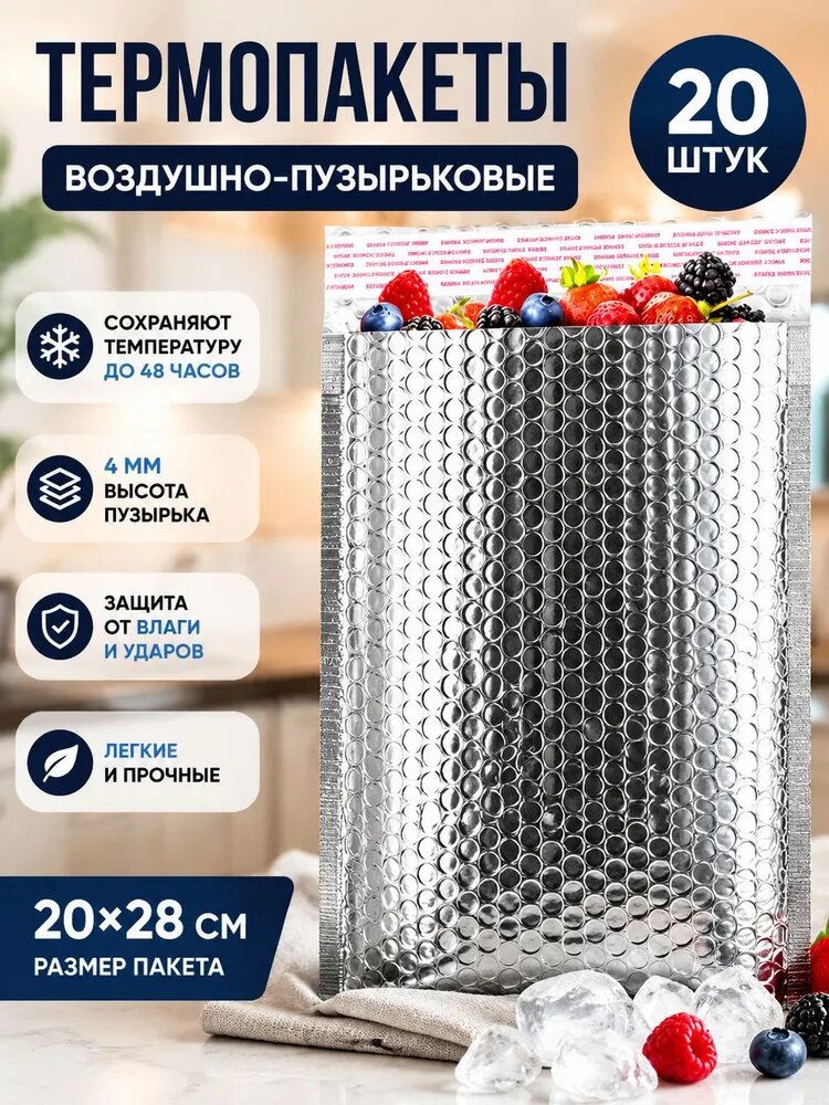 Пакет воздушно-пузырьковый, 20х28 см