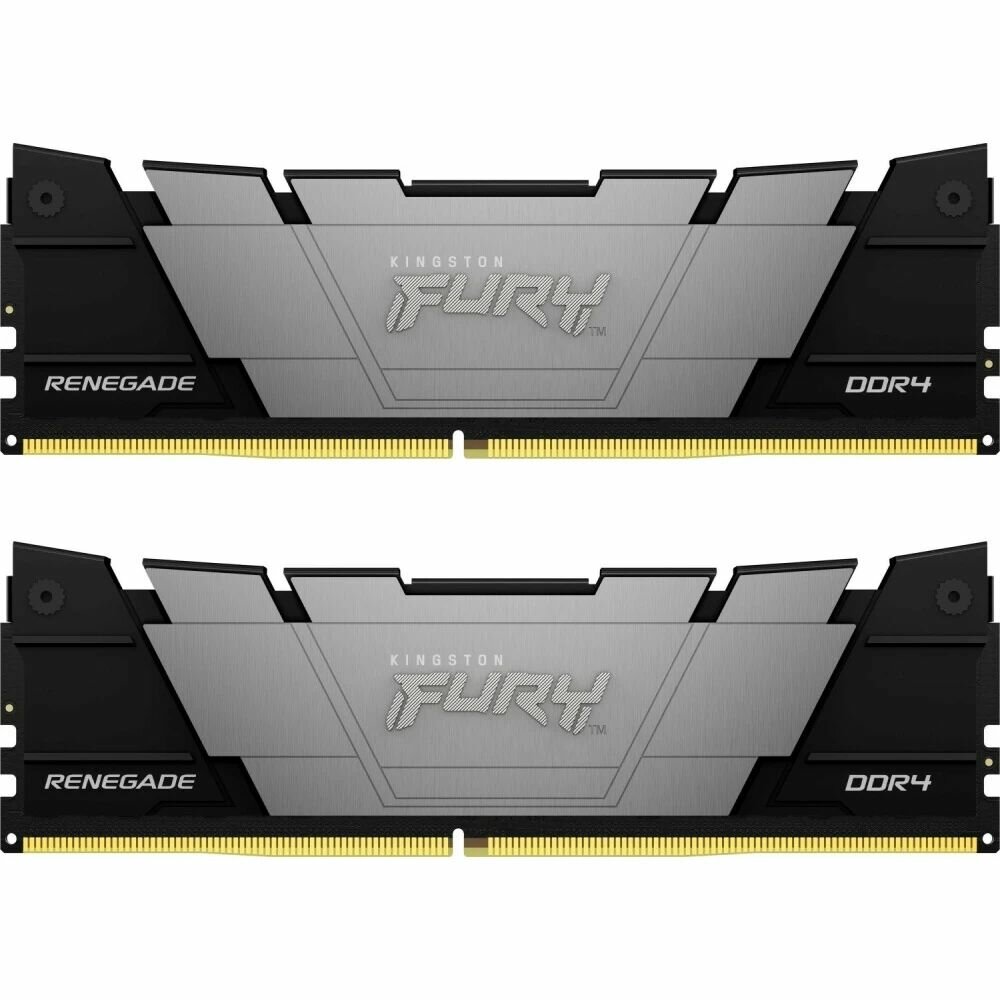 Оперативная память Kingston Fury Renegade, DDR4, 16GB (2x8GB), 4800MHz, CL19, DIMM, с радиатором, черный