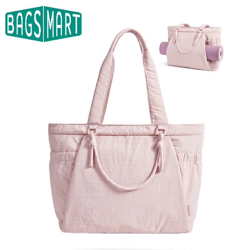 BAGSMART большая черная сумка-тоут из полиэстера