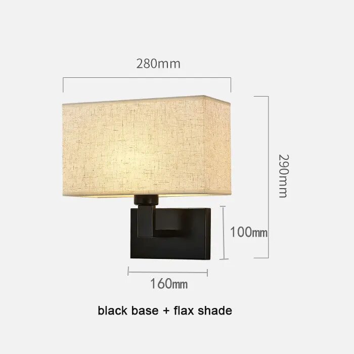 Настенные светильники GY черные или бронзовые black flax shade