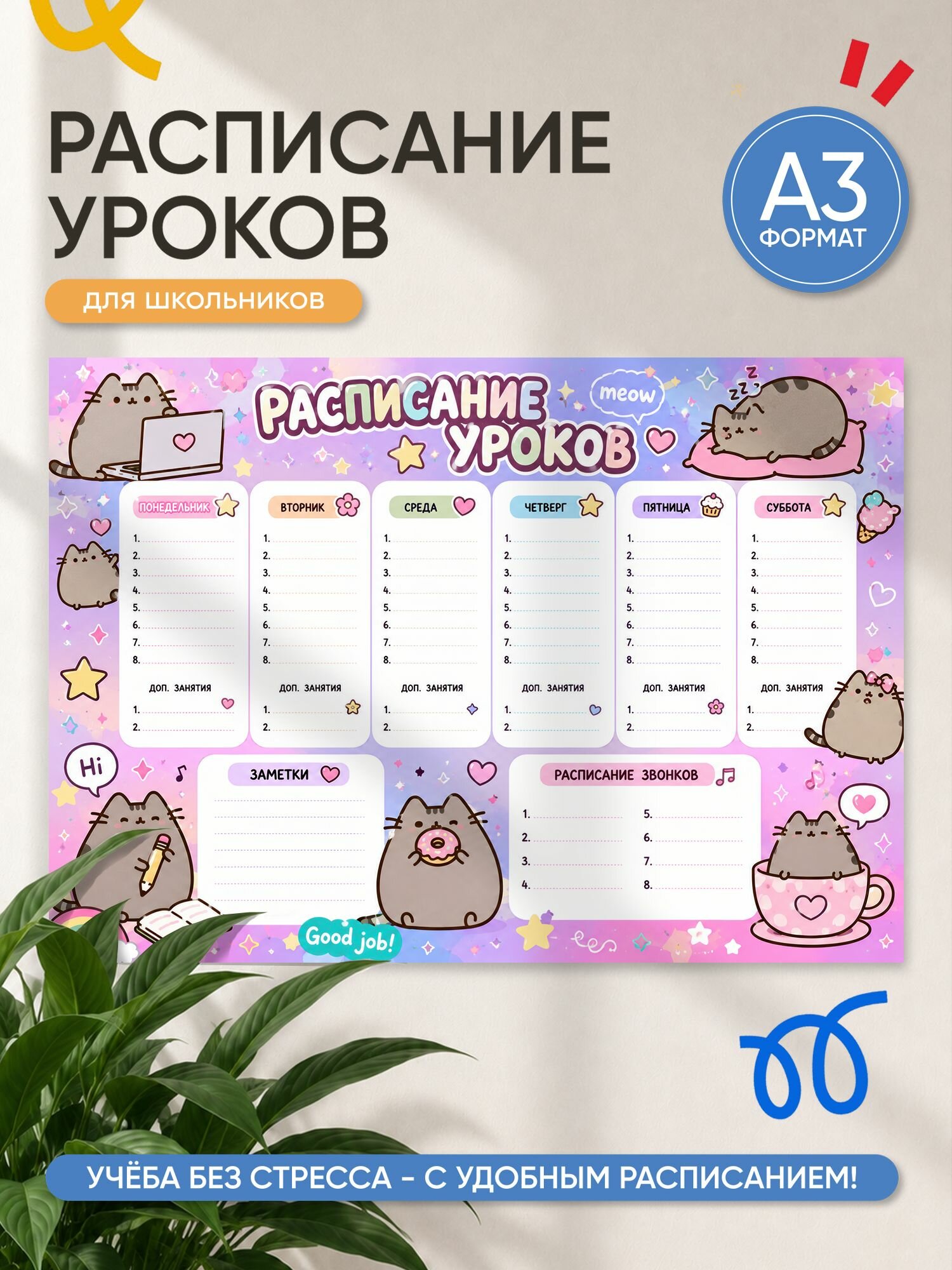 Расписание уроков Пушин Pusheen