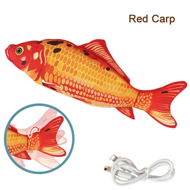 Интерактивная плюшевая рыба Red Carp