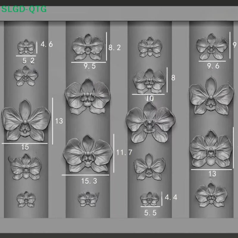 Силиконовый 3D-шаблон Для Дизайна Ногтей «Орхидея Фаленопсис»: DIY-дизайн Для Маникюра «Орхидея-бабочка» С Инструментом Для Р.