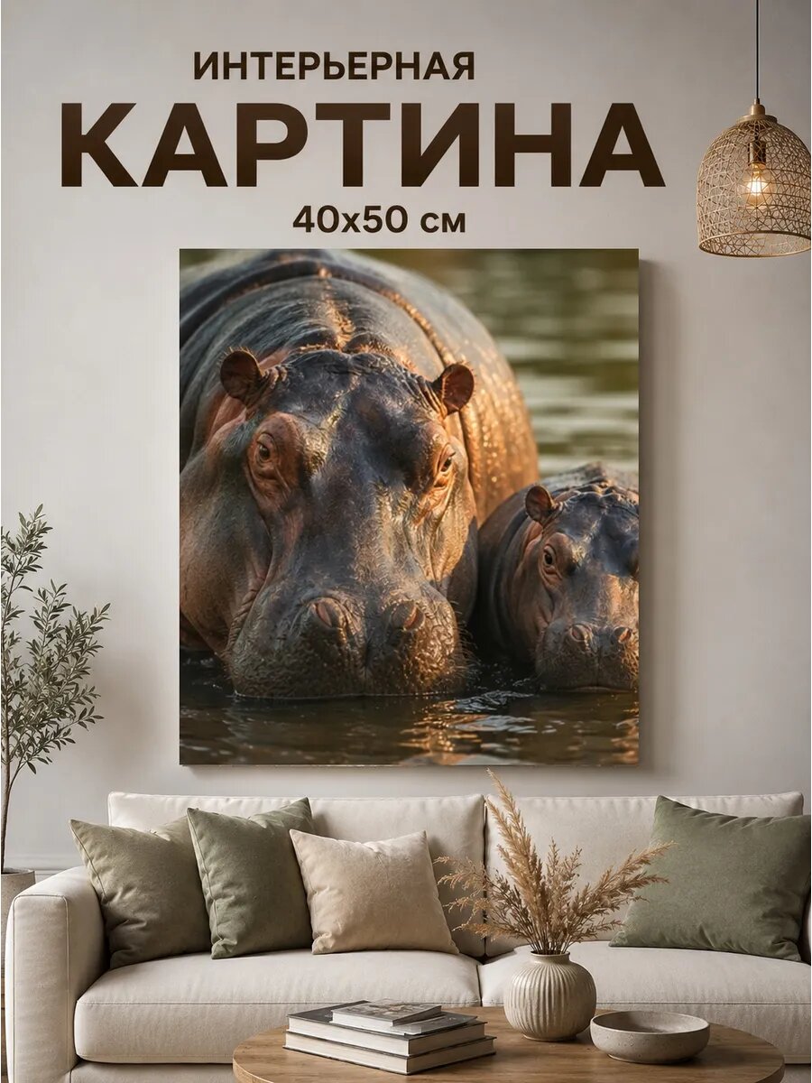 Картина на холсте интерьерная 40x50 Вечерняя встреча