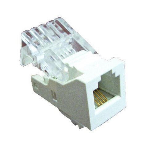 Модуль информационной розетки RJ-11/RJ-12 CL-0004, белый