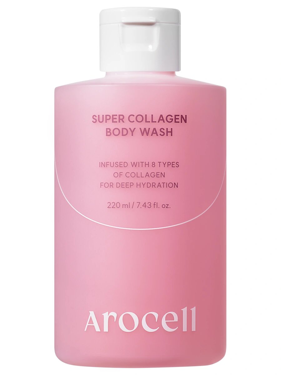 Arocell Коллагеновый гель для душа с пдрн и кислотами Super Collagen Body Wash 220 мл