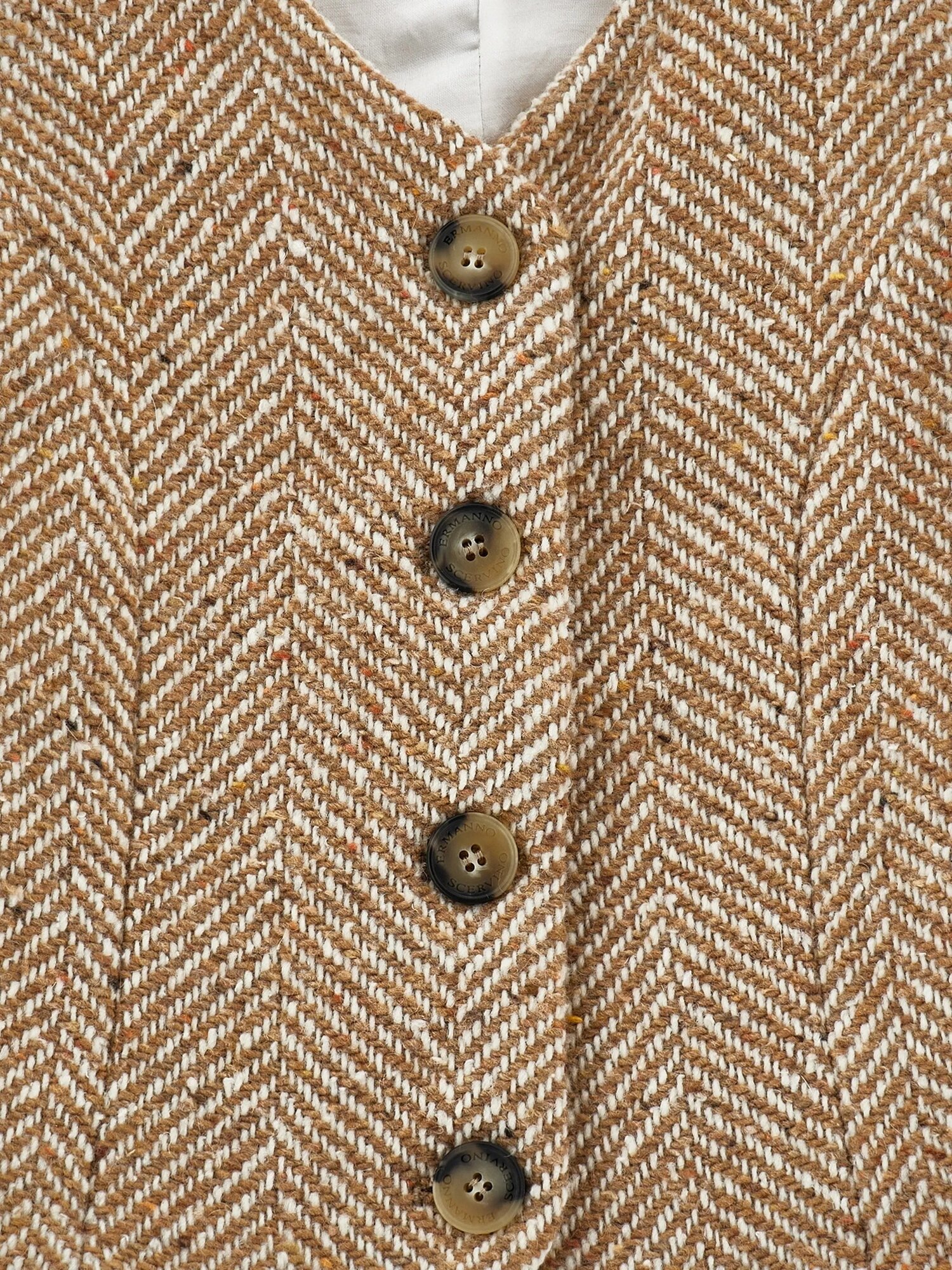 Пальто Ermanno Scervino Herringbone-pattern waistcoat, размер 14 лет — фото 1