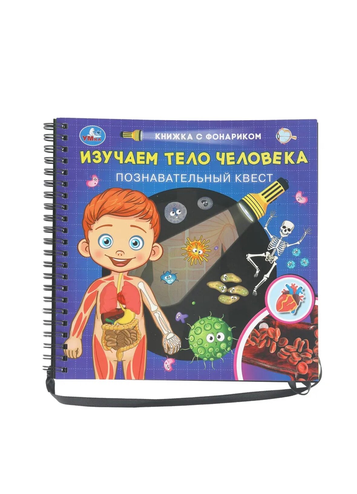 Книжка с фонариком; Изучаем тело человека; познавательный квест.