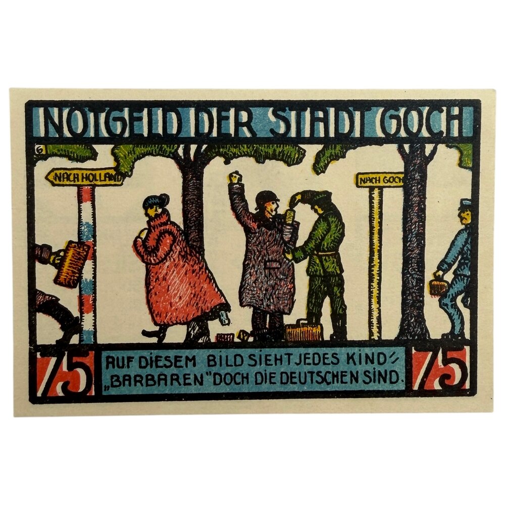 Германия (Веймарская республика) Гох 75 пфеннигов 1922 г. (№6, Auf diesem)