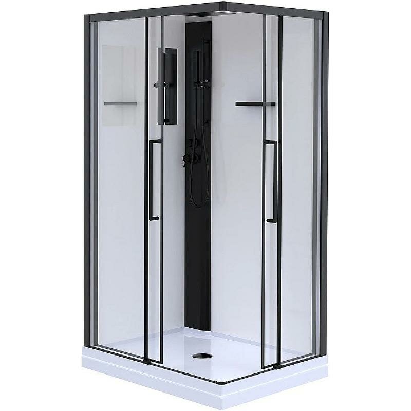 Душевая кабина Esbano Muse 120x90 ESKM129CKRR черный профиль, без гидромассажа, правая