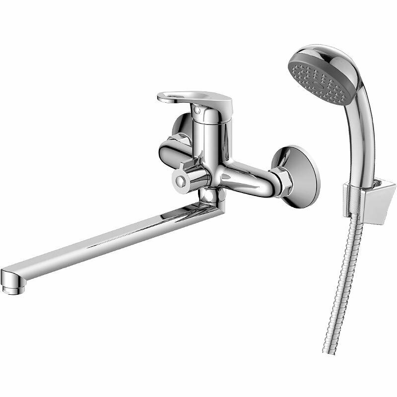 Смеситель для ванны Decoroom DR21 DR21043 хром, универсальный, рычажное управление, латунь
