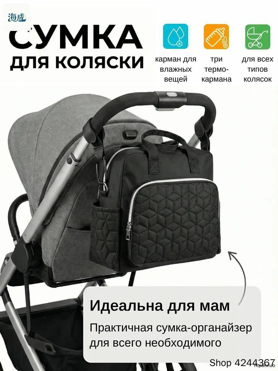 Сумка органайзер для коляски и мамы