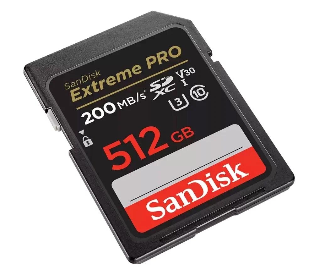 SDXC карта памяти Sandisk Extreme Pro 512GB 200MB/s V30 U3 (SDSDXXD-512G-GN4IN)