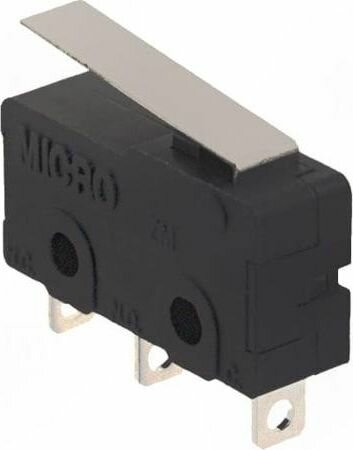 HONEYWELL ZM50D10B01 Микропереключатель с рычагом SPDT ON-(ON), 1шт
