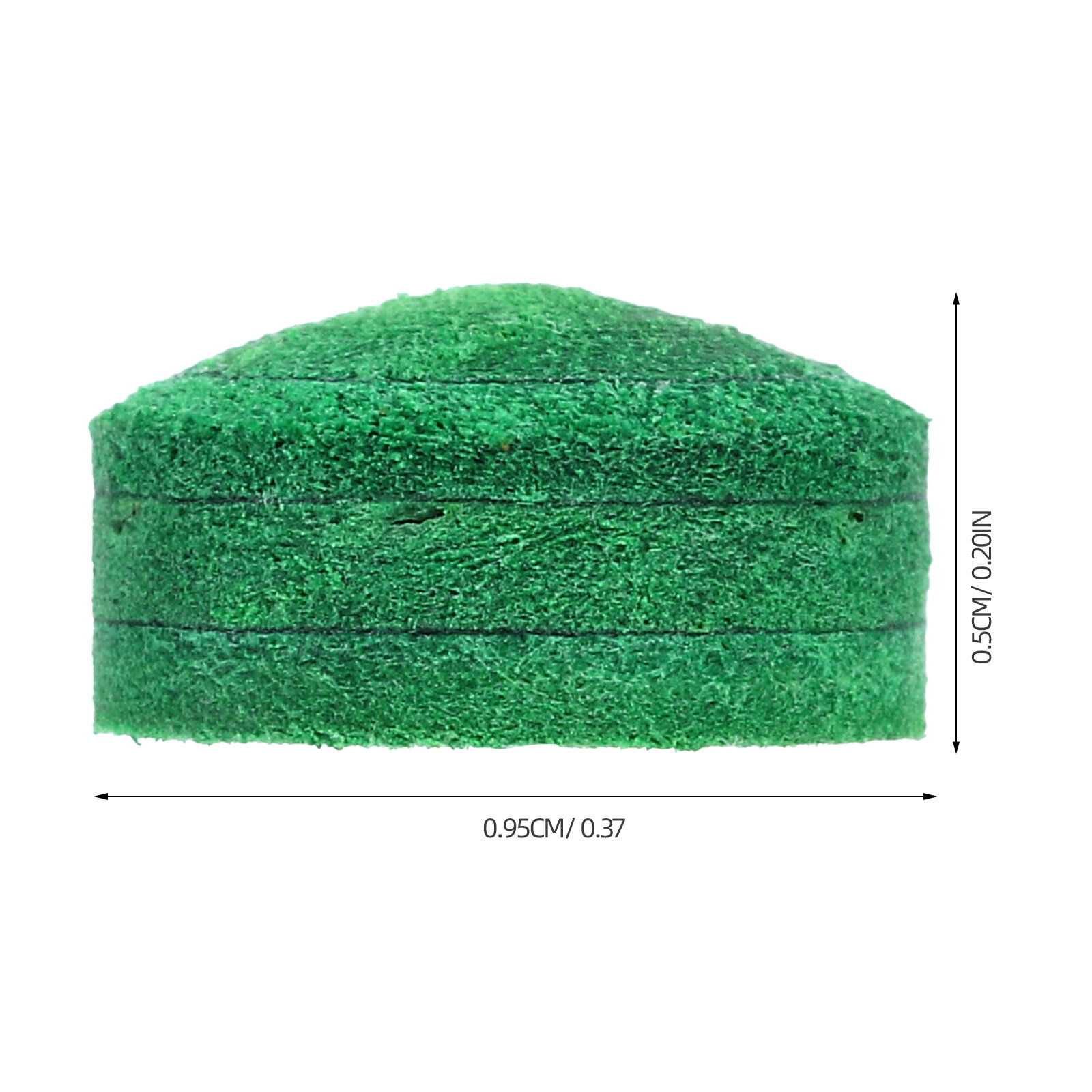 Наконечник Для Кю С Пула Из Натуральной Кожи Зеленый Размер 0.95X0.95X0.50Cm