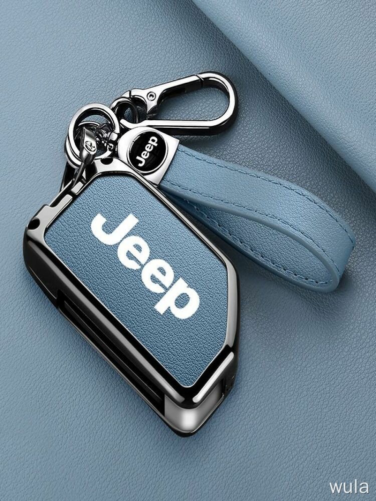 Чехол брелка автосигнализации Jeep с кожаной текстурой и металлическим бампером, 1 шт. для автомобиля