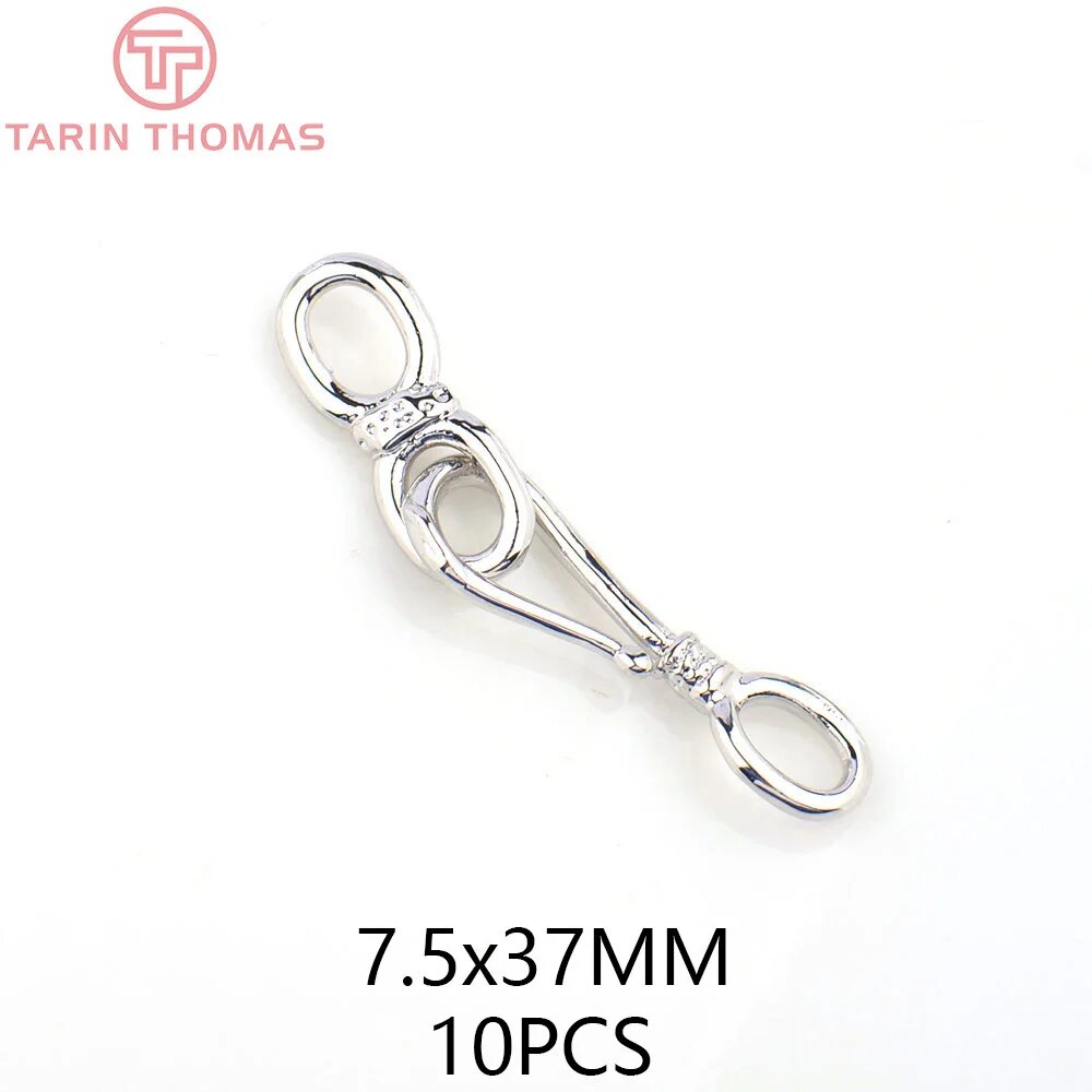 Подвески из латуни с цирконом TARIN THOMAS Platinum Color 10PCS