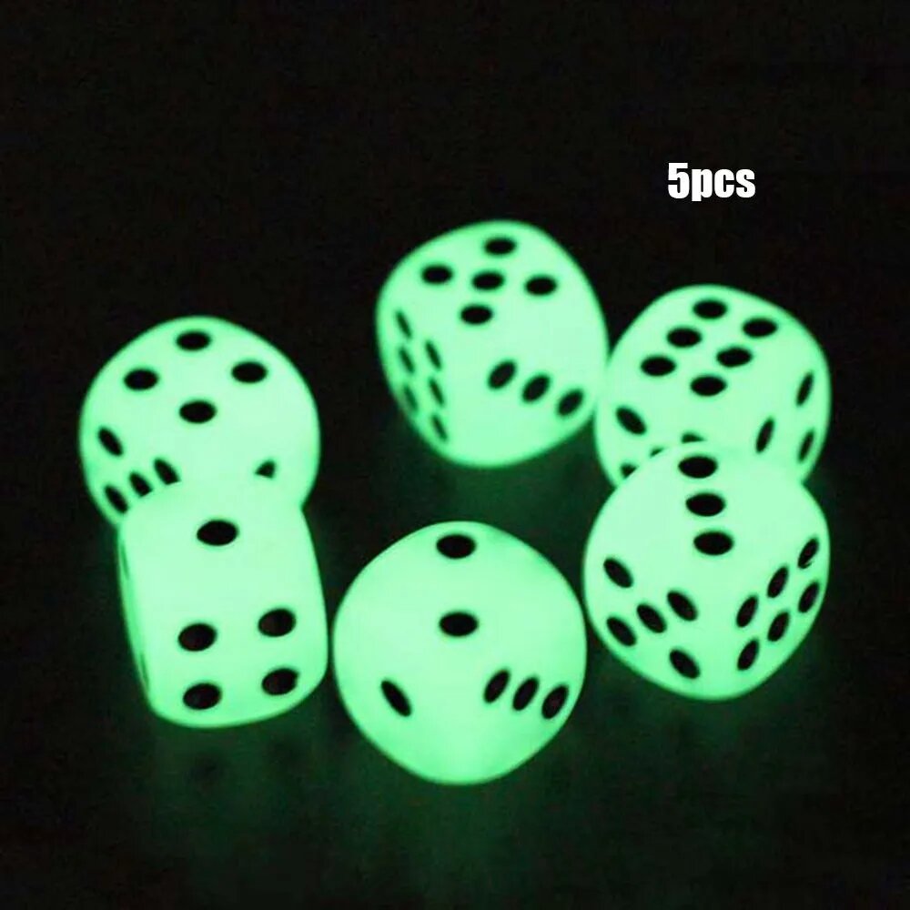5Pcs Серебристые кубики кости