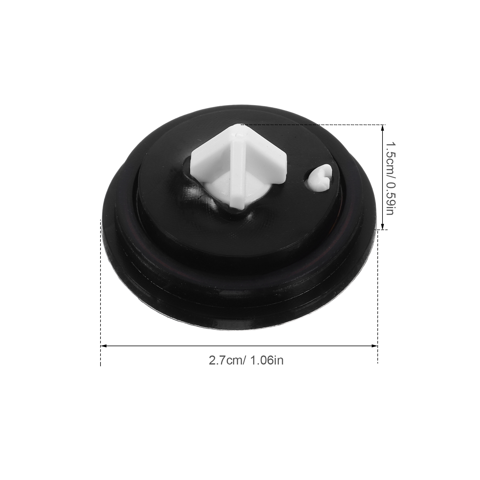 Запчасть для бачка унитаза антипротечная черная 2.70x2.70x1.50cm