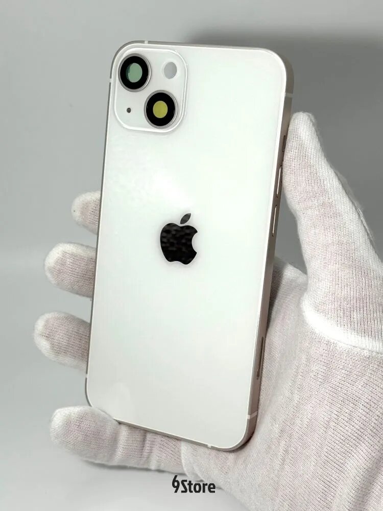 Корпус для Iphone 13 Белый OR в сборе / Крышка Айфон 13 Белый в сборе с рамкой