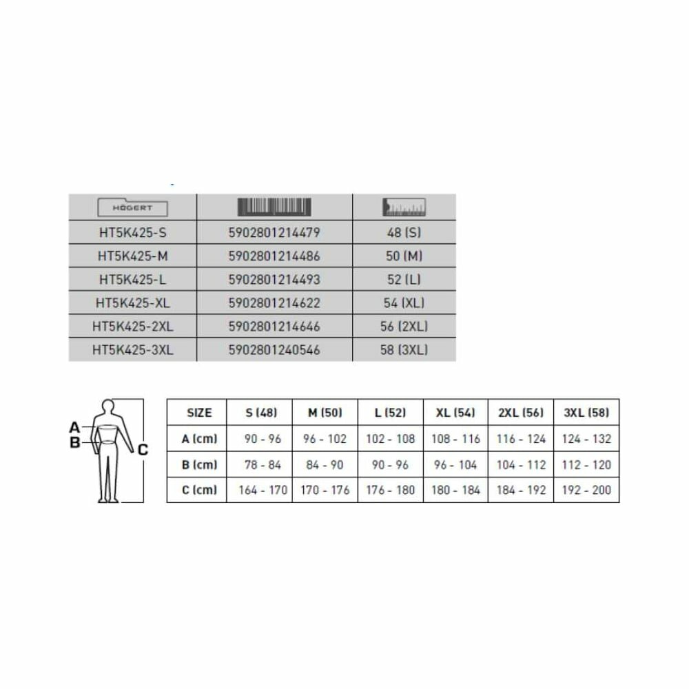 Футболка HOEGERT TECHNIK VILS хлопок, серая, меланж, р. 2XL HT5K425-2XL — фото 1