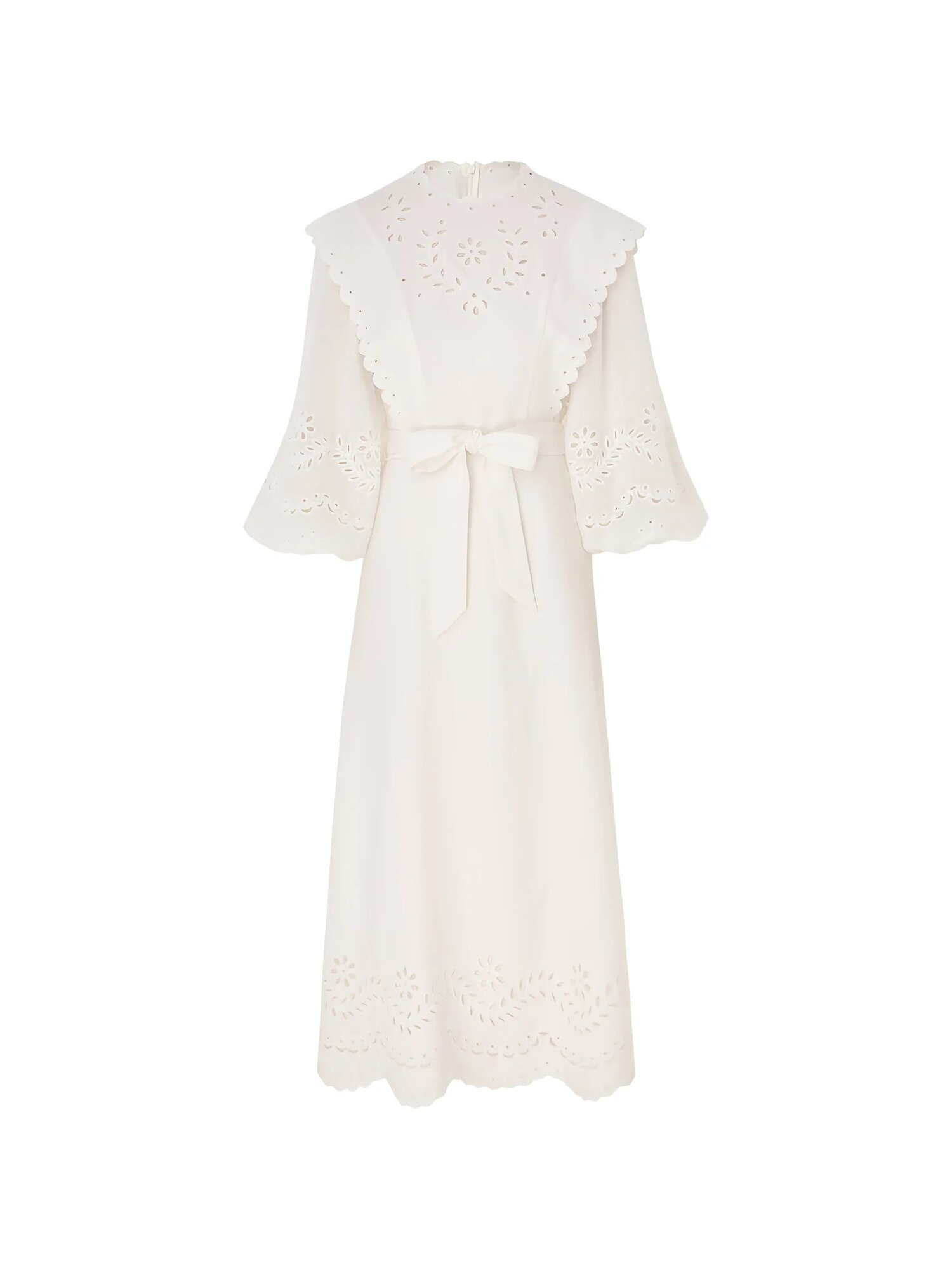 Платье Broderie anglaise-trimmed linen maxi dress