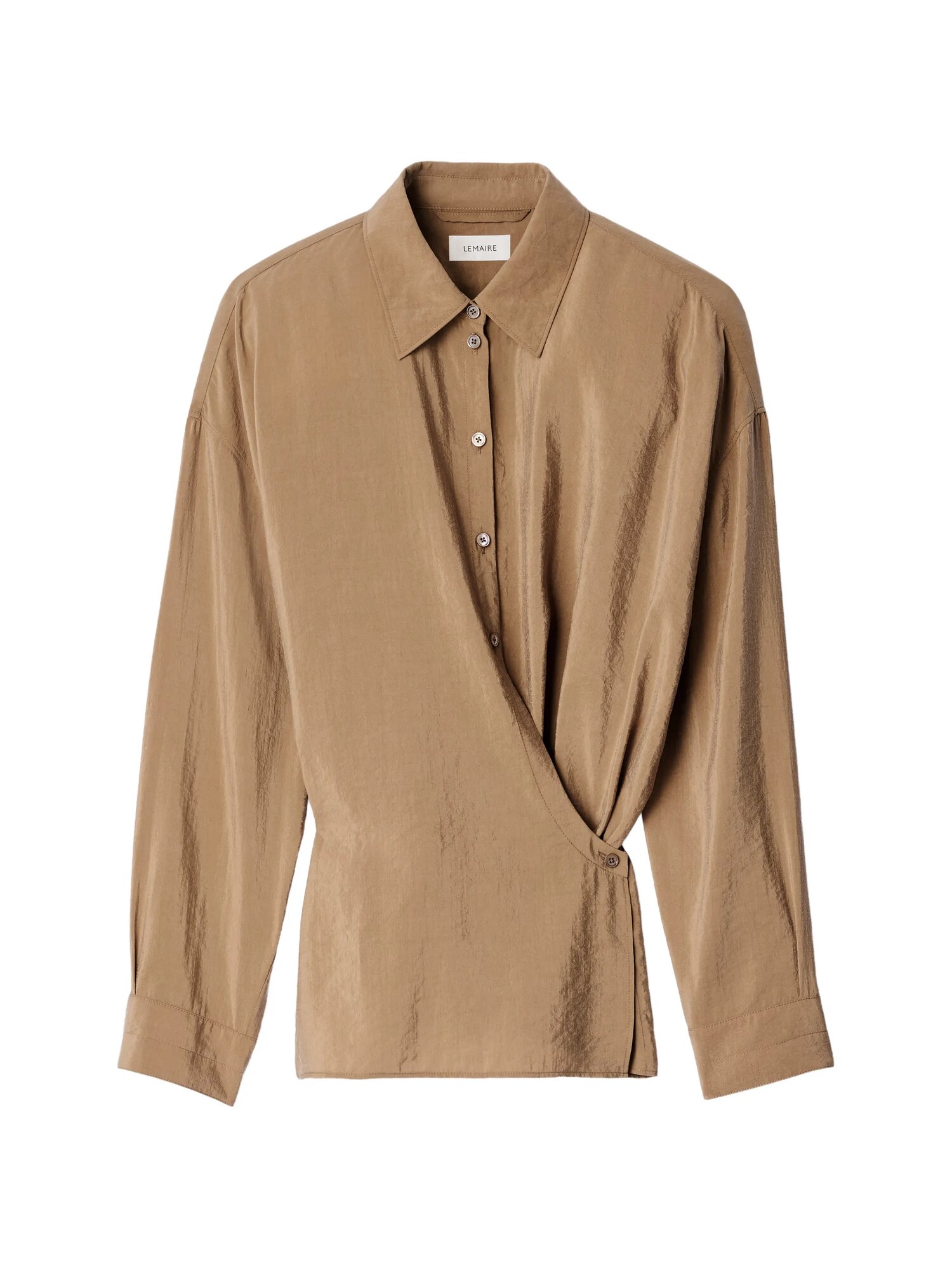 Рубашка Straight-collar twisted shirt in dry silk
