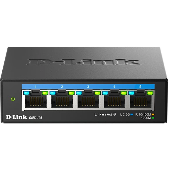 DMS-105/A2A коммутатор D-Link Коммутатор, 5x2.5GBase-T, корпус металл