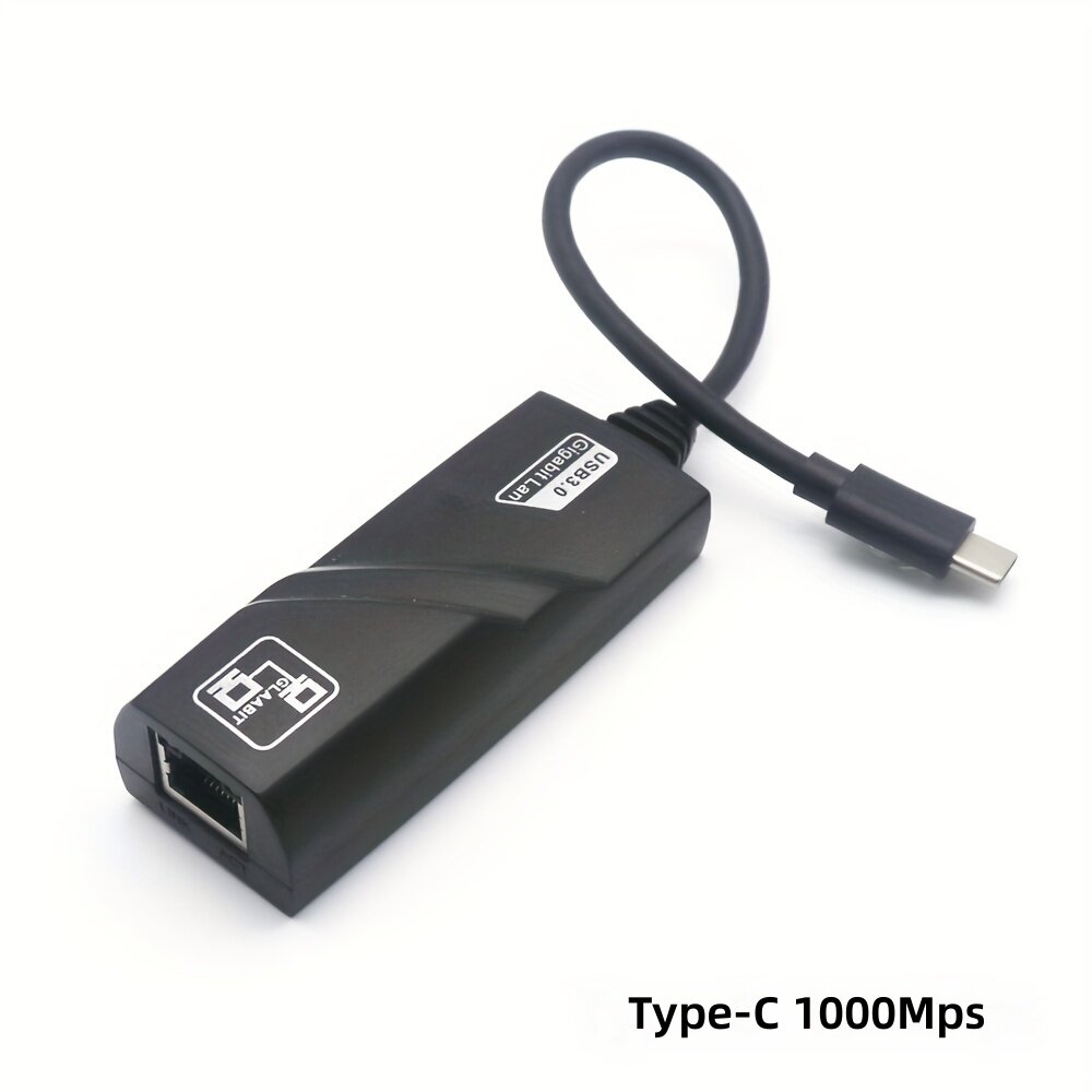 USB 3.0 Ethernet-адаптер 1000Mbps, RJ45, Type-C, для ПК и ноутбуков, совместим с Smartthings, питание от USB, рабочее напряжение ≤36V